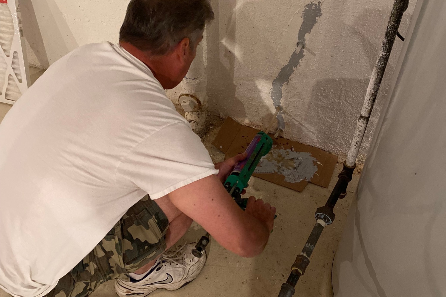 driveway caulking, concrete flat work, leveling, wall leaks